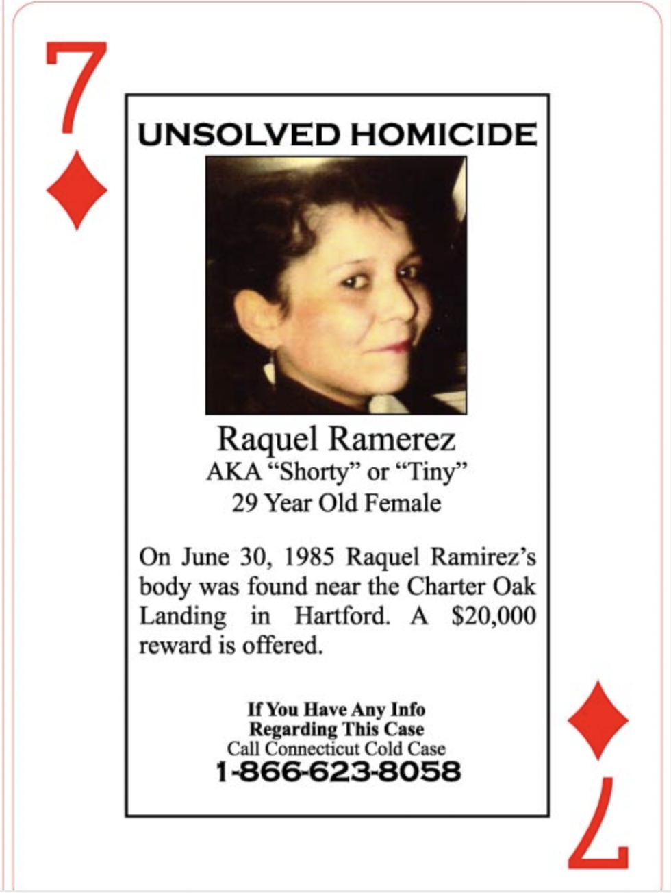 Raquel Ramirez - 7 of Diamonds, Connecticut - The Deck