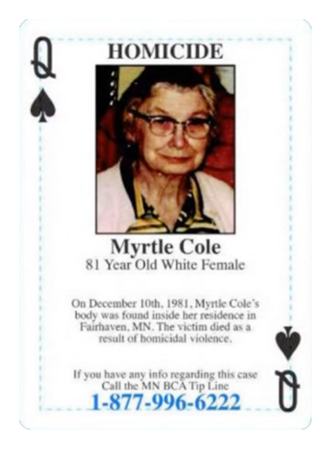Myrtle Cole - Queen of Spades, Minnesota - The Deck