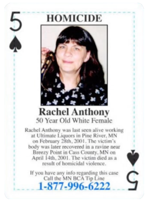 Rachel Anthony - 5 of Spades, Minnesota - The Deck