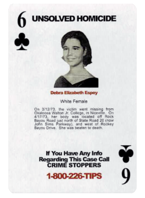 Debra Elizabeth Espey - 6 of Clubs, Florida - The Deck